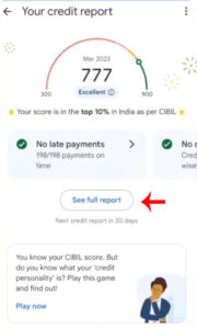 Check Free CIBIL Score & Report on Gpay App - BankBooklet.com